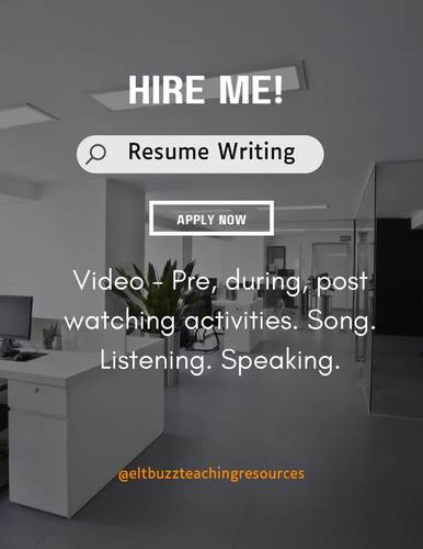 Hire Me! Resume Writing. Video Lesson. Career. ESL. EFL. ELA. Speaking.