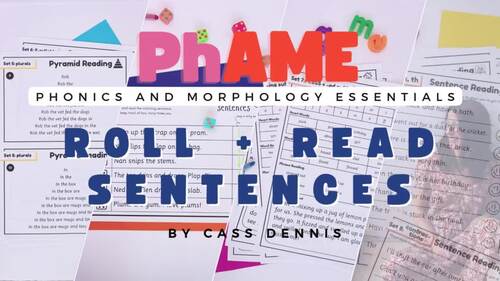 Roll and Read Sentences | Phonics Reading Center | PhAME | Kindergarten