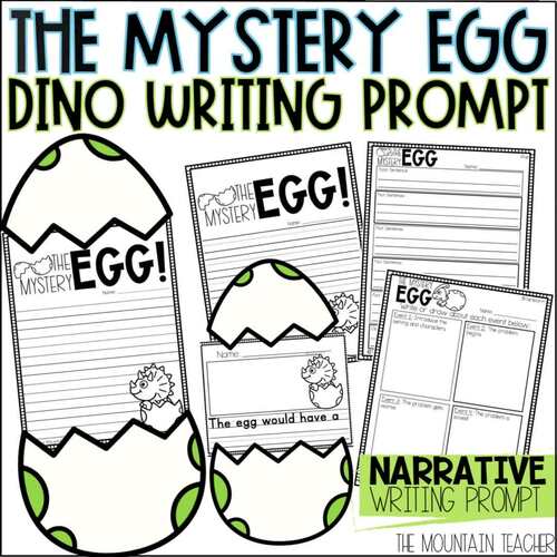 Mystery Egg Dinosaur Writing Prompt and Dinosaur Craft for Fun Bulletin ...