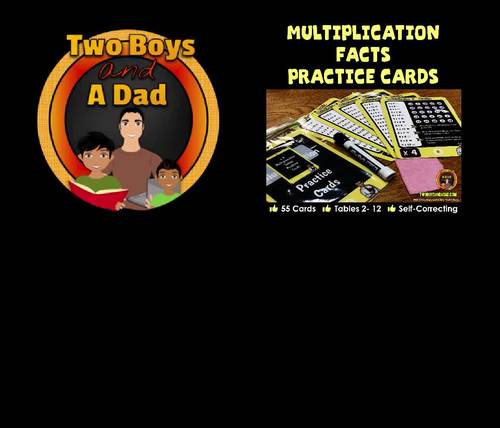 Multiplication Facts Practice Cards by Two Boys and a Dad Productions