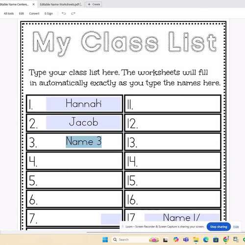 Name Tracing Worksheets for Preschool | Editable Name Activities & Centers