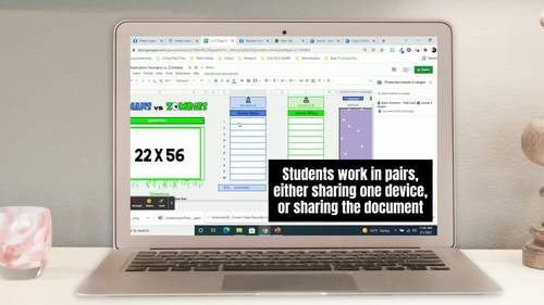 2 by 2 digit factors 4.NBT.5 Digital Multiplication Game by Learning ...