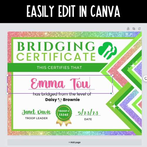 Girl Scout Editable Bridging Ceremony Certificates All Levels, GS ... Girl Scout Editable Bridging Ceremony Certificates All Levels, GS ...
