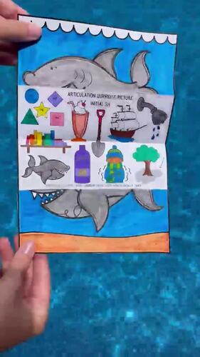 Summer Shark Articulation Folding Surprise Craft - August | TPT