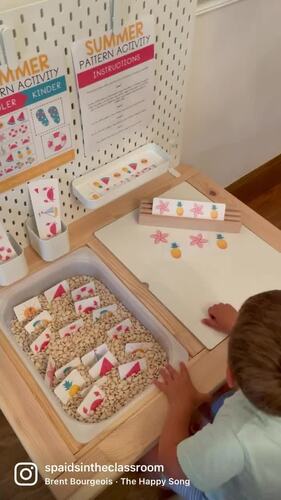 Summer Repeating Patterns Activity for Pre School PreK Kindergarten