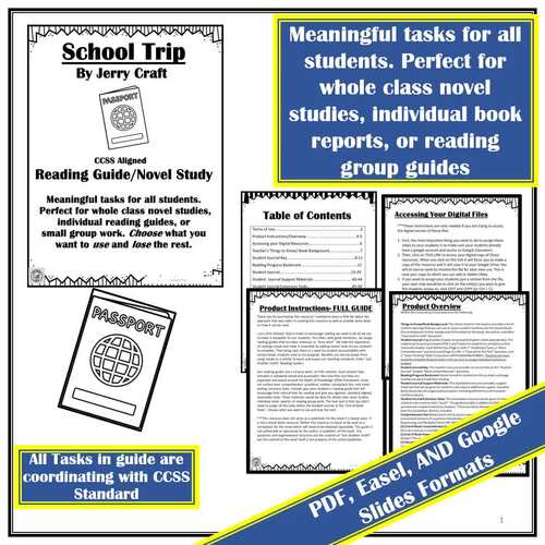 School Trip | Jerry Craft | Reading Guide | Book / Literature Novel ...
