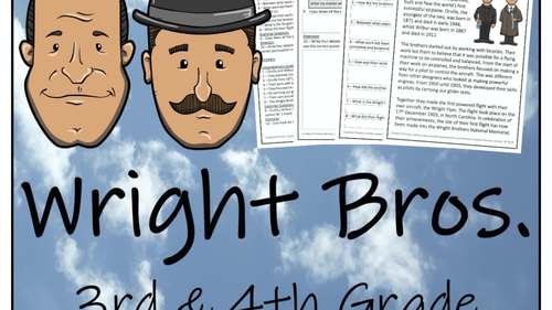 The Wright Brothers Close Reading Comprehension Activity | 3rd Grade ...