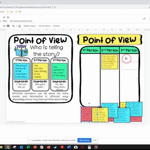 Point of View - Reading Interactive Notebook Pages with Sorting Activity