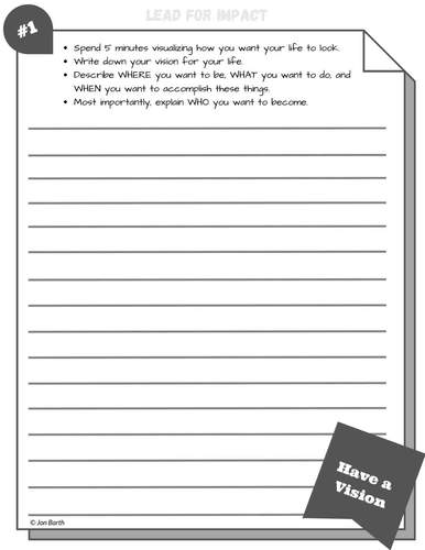 Journal Questions for High School Students by Jon Barth Leadership