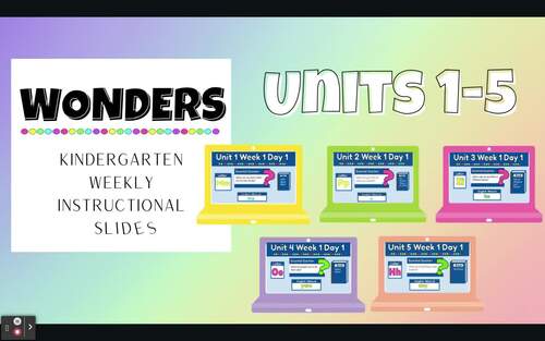 Wonders Kindergarten Instructional Slides (UNITS 1-5 BUNDLE) | TPT