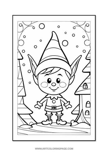 Unleash Holiday Creativity with the Christmas Elf Coloring Book Pages ...