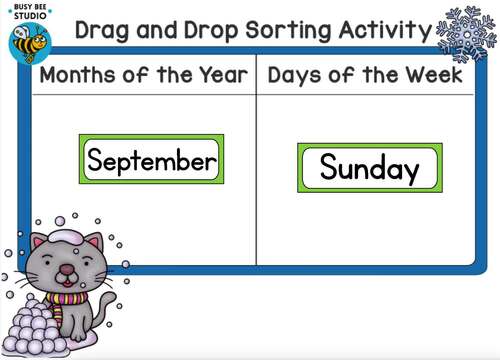 AFTER WINTER BREAK RESET ORDERING DAYS OF THE WEEK CALENDAR SKILLS BOOM ...