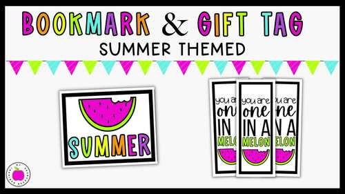End of the Year Summer Student Gift Tags & Bookmarks | You Are One in a ...