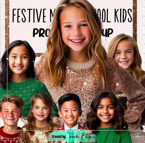 Christmas Middle Schooler mockup Festive MOVEABLE Mock-up png by Teach ...