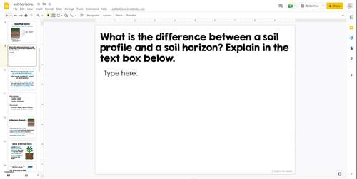 Soil Horizons Interactive Lesson by Kayla Renee' - Bright in the Middle