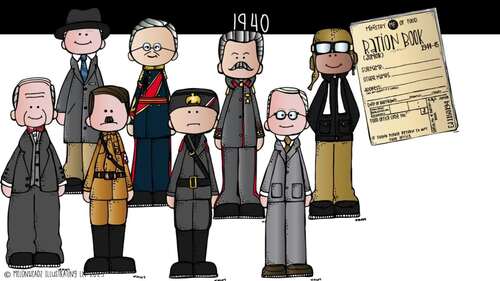 1940 clip art Historical Figures clip art COMBO PACK by Melonheadz Clipart