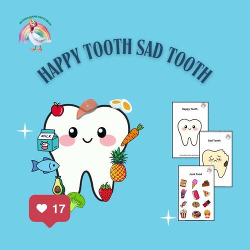 Dental Health Game Printable PDF, Preschool Toddler Tooth Activity ...
