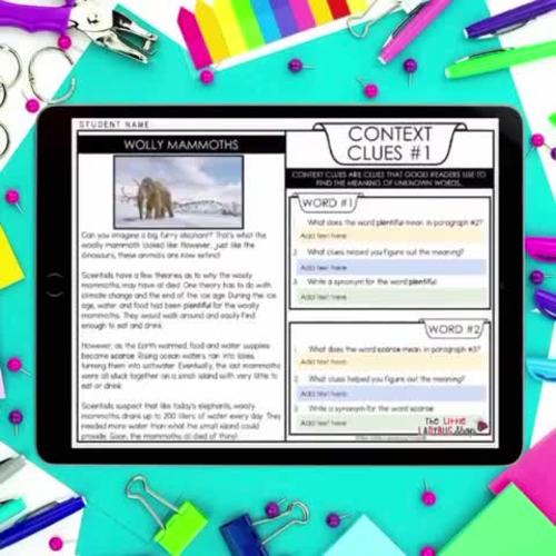 Digital Quick Theme, Main Idea Reading Comprehension Passages Skills ...