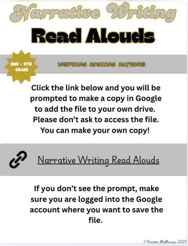 2nd - 5th Grade Full Year Narrative Writing Prompts, Rubric, Plans ...