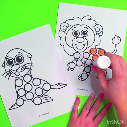 Fine Motor Activities Bingo Marker Dauber Printable Coloring Pages Animals