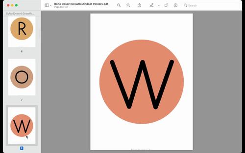 Growth Mindset Lyric Posters | Boho Desert Music Room Decor by ...