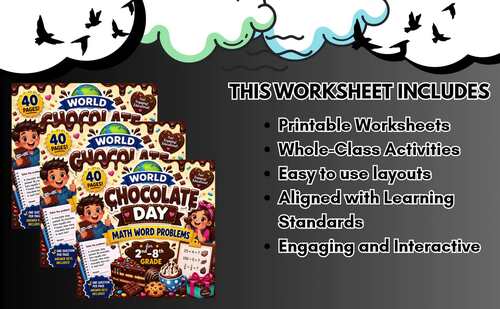 Chocolate-Themed Math Word Problems | World Chocolate Day Worksheets ...