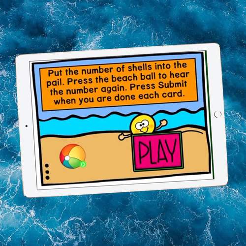 Count to 10 | Beach balls | Boom cards with audio by LOL - Life of Learning