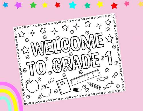 Printable Back to School Coloring Worksheet, First Day of School ...