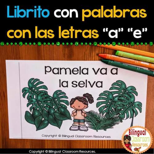Librito con palabras con las letras "a" "e"-Spanish syllables reader "a ...