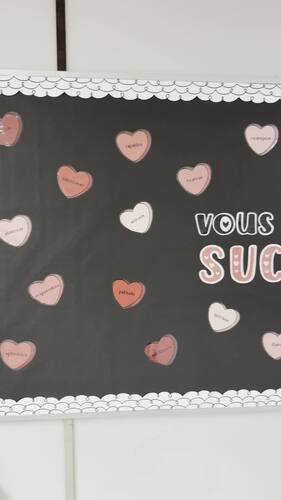 Valentine's Day English Bulletin Board - Candy Hearts Sweet Pun | TPT