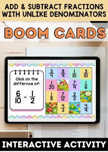 Spring Mystery Picture – Adding & Subtracting Fractions with Unlike ...