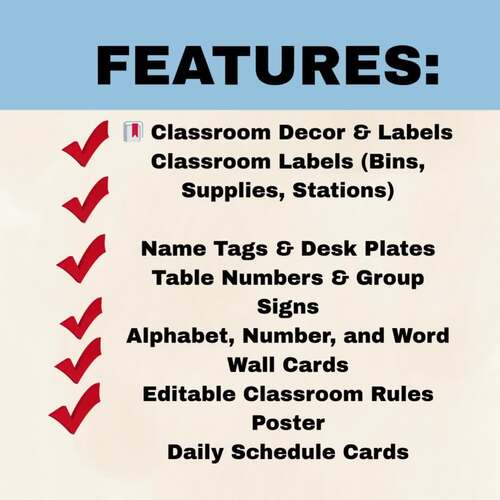 Editable Classroom Decor Bundle | Labels, Name Tags, Desk Plates ...