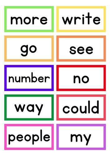 Fry's First Hundred Sight Words! Color Flashcards! Early Reading Practice!