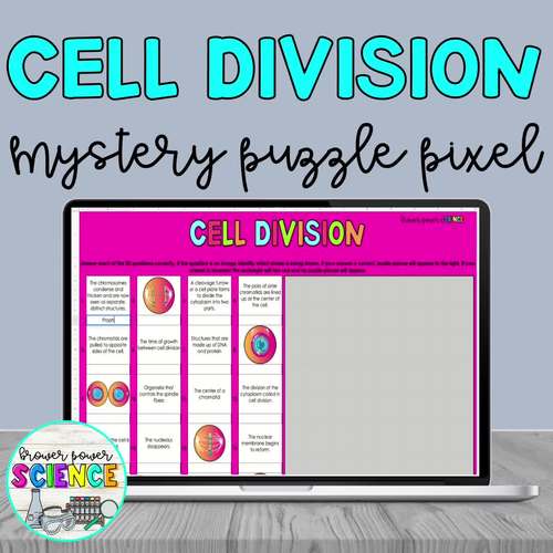 Cell Division Mystery Picture Pixel by Brower Power Science | TPT