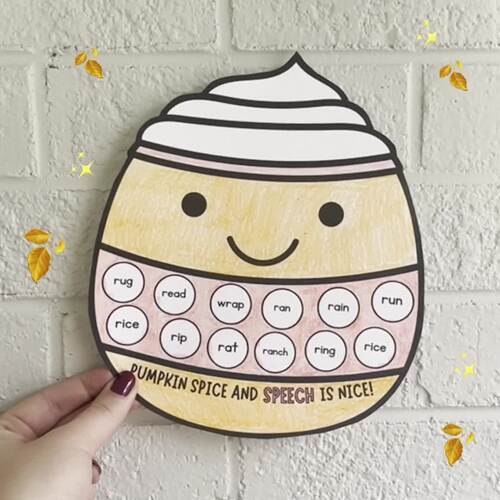 Fall Speech Therapy Craft | NO PREP for Autumn | Pumpkin Spice by ...