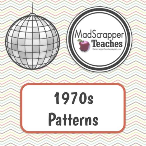 Digital Paper Backgrounds The Seventies, 1970s Digital Paper and Clip Art