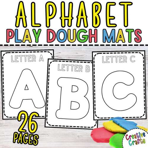 Alphabet Play Dough Mats Activities by The Creative Crafts | TPT