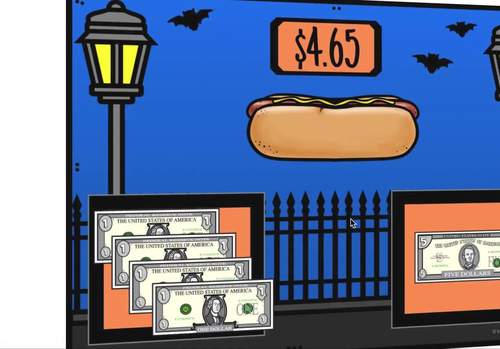 Next Dollar Up| Junk Food Halloween Style Boom Cards™ by Mrs Sped Teacher
