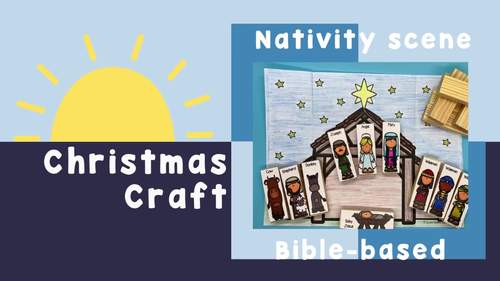 christmas craft nativity scene by Joy and Sunshine Collective | TPT