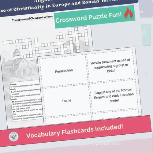HSS 6.7.7 Puzzle Pack: Spread of Christianity – Reading + Puzzles