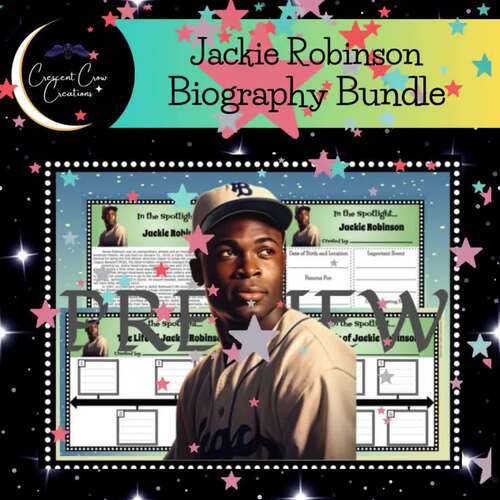 Jackie Robinson Biography: Informational Text, Bio & Timeline Graphic ...