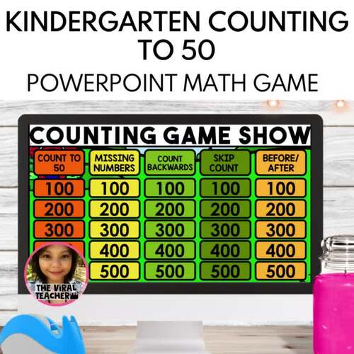 Counting and Skip Counting Games Kindergarten Math Review Game Show ...