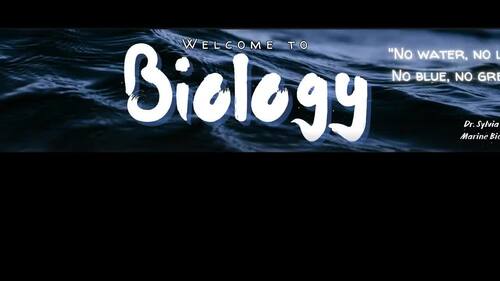 Biology Google Classroom Banner OCEAN MARINE ANIMATED! SYLVIA EARLE