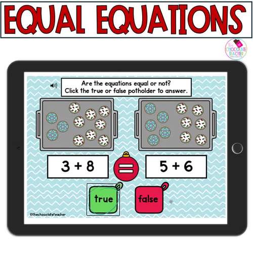 Balancing Equations - Equal Sign - Christmas Boom Cards™ | TPT