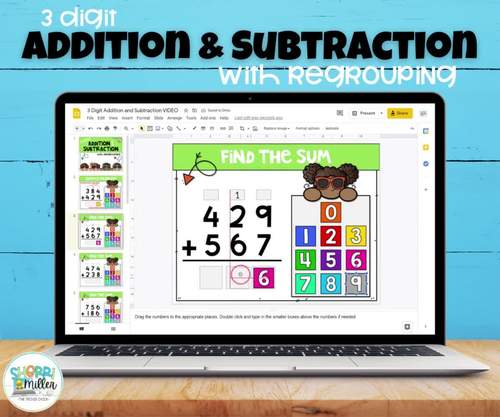 3 Digit Addition and Subtraction with Regrouping Digital Math Activities