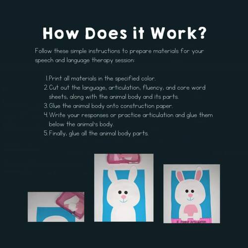 Rabbit Craft Woodland Forest Animals Winter and Spring Easter Speech ...