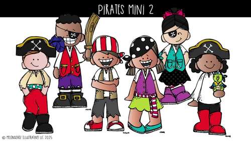 Pirates clip art 2, costume, kids Mini by Melonheadz Clipart | TPT