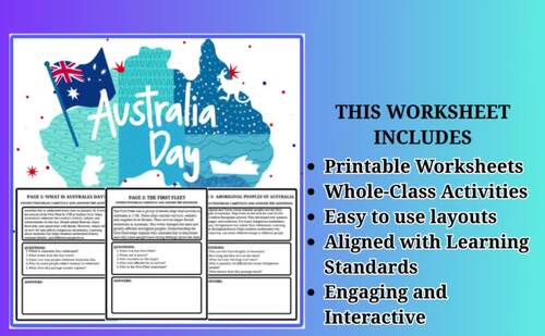 Australia National Day-20 Short Comprehension Passages with Q & A Keys ...