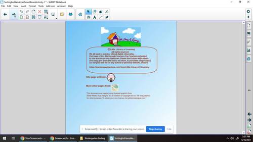 Sorting for Hanukkah Smart Board™ Activity by Little Library of Learning