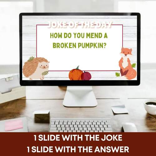 Fall Autumn Joke of the Day Morning Meeting Activity Brain Break